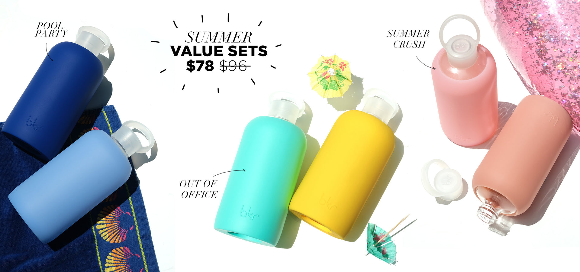 bkr® Your Glass Water Bottle Soulmate & Patented Lip Balm Water Bottle