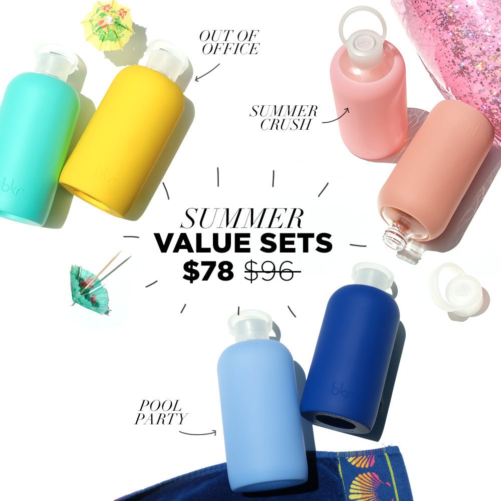 bkr® Your Glass Water Bottle Soulmate & Patented Lip Balm Water Bottle